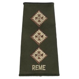 REME Rank Slides, Olive Green, (Capt)