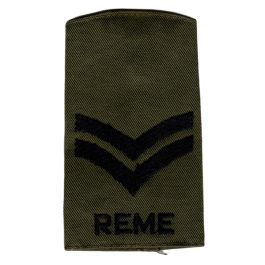 REME Rank Slides, Olive Green, (Cpl)