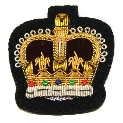 WO2 Gold On Navy Badge
