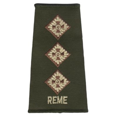 REME Rank Slides, Olive Green, (Capt)