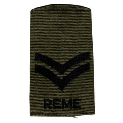 REME Rank Slides, Olive Green, (Cpl)
