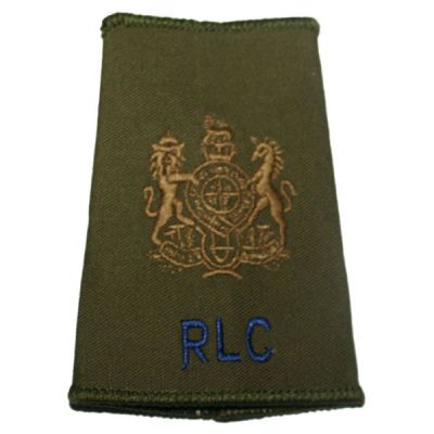 RLC Rank Slides, Olive Green, (WO1)